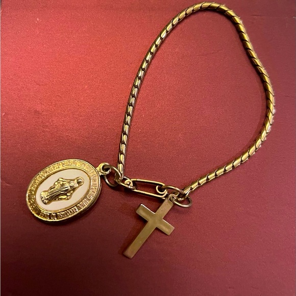 Jewelry | Stunning Gold Christian Religious Bracelet | Poshmark